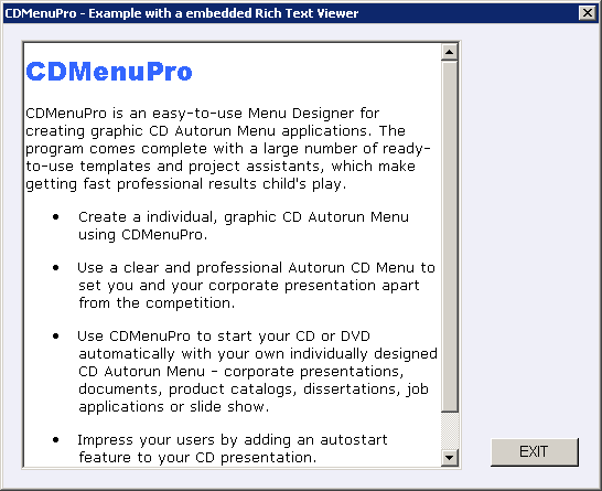 CDMenuPro - Die eingebetteten Text-Viewer